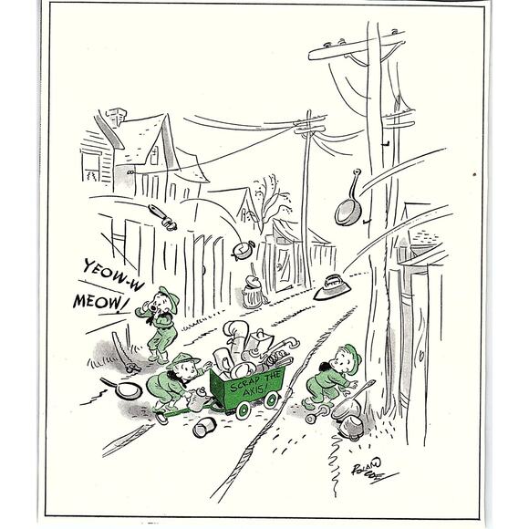 None | Accents | Wwii Political Cartoon Scrap The Axis Poland Coe 943 Wwii Magazine Ad Ag43 ...